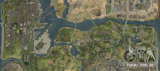 O novo mapa em HD para GTA San Andreas